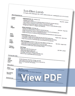 SEL Designs - Sue-Ellen Lamb's Resume